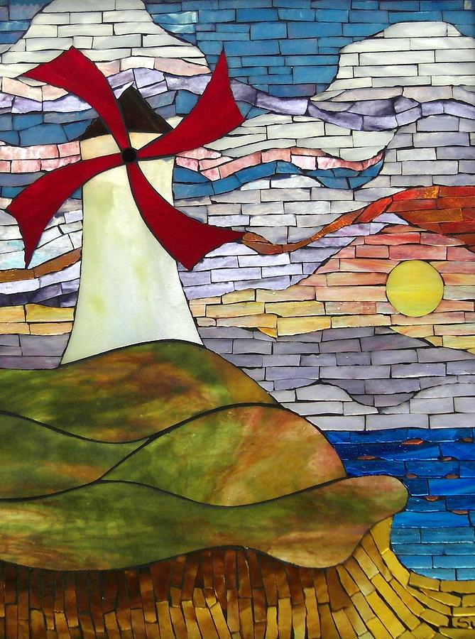 Windmill Glass Art by Suzanne Tremblay - Pixels