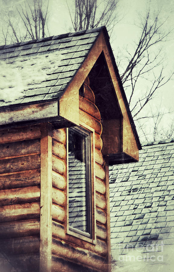 Window on a Rustic Log Cabin Photograph by Birgit Tyrrell