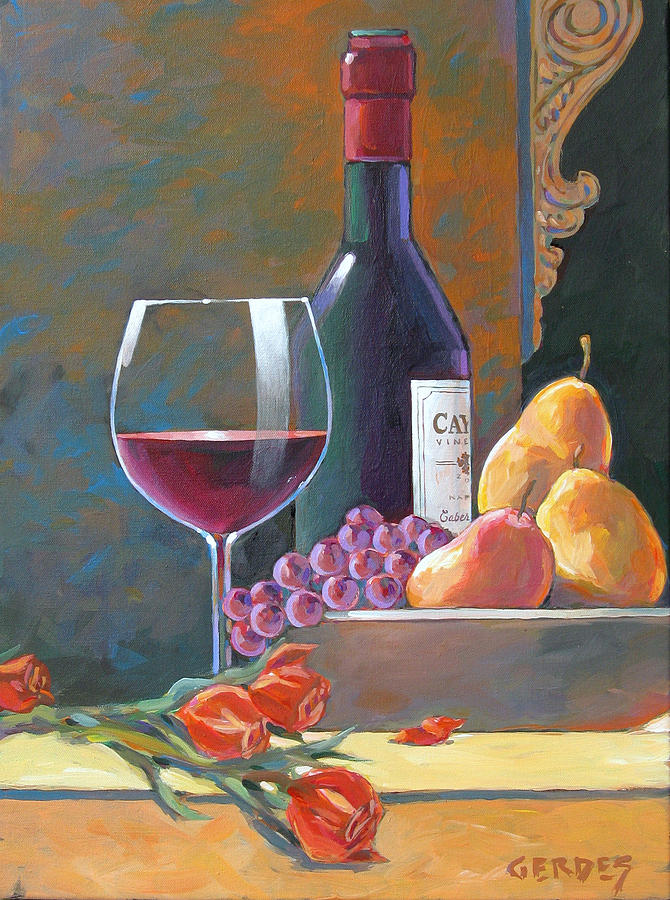 Wine roses Painting by Delton Gerdes | Fine Art America