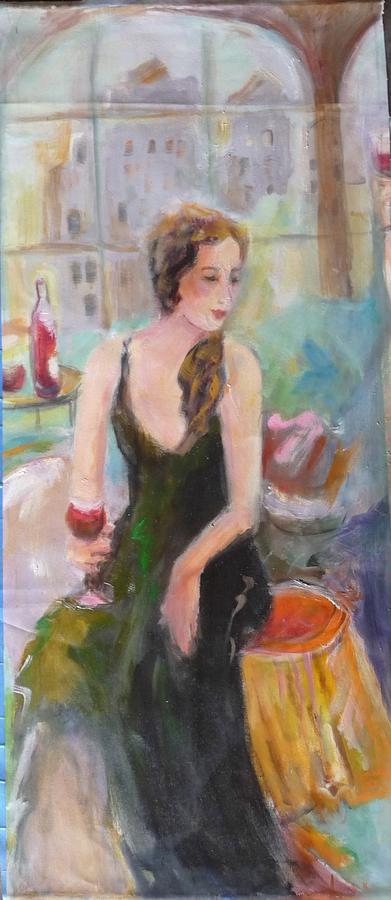 Wine Setting Painting by Jane Bazinet - Pixels