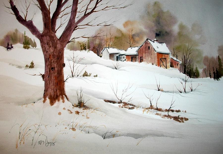 Winter Barn # 2 Painting by Michael Ham - Fine Art America