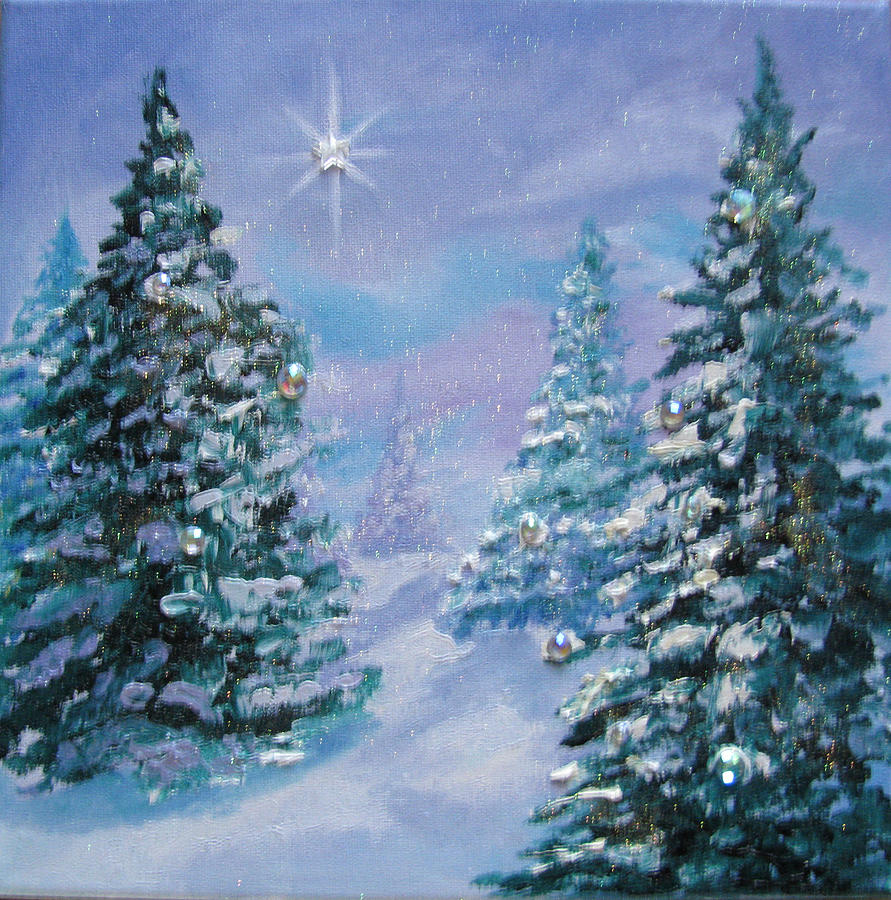 Winter Magic Painting by Collette Bortolin - Fine Art America