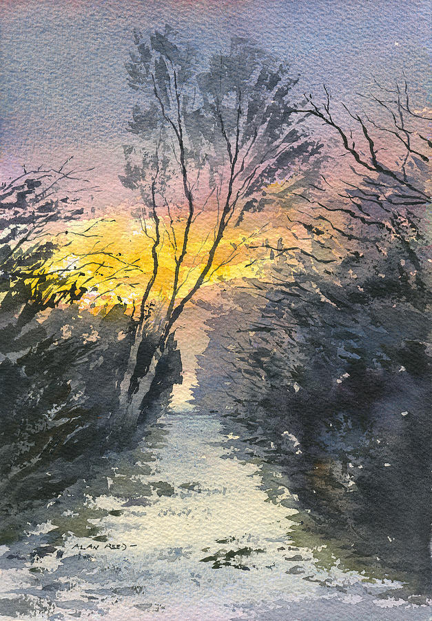 Winters Walk Painting by Alan Reed | Fine Art America