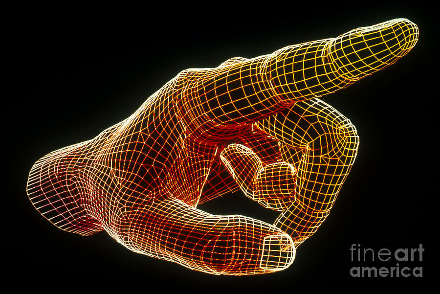 Wireframe Hand Photograph by Scott Camazine - Fine Art America
