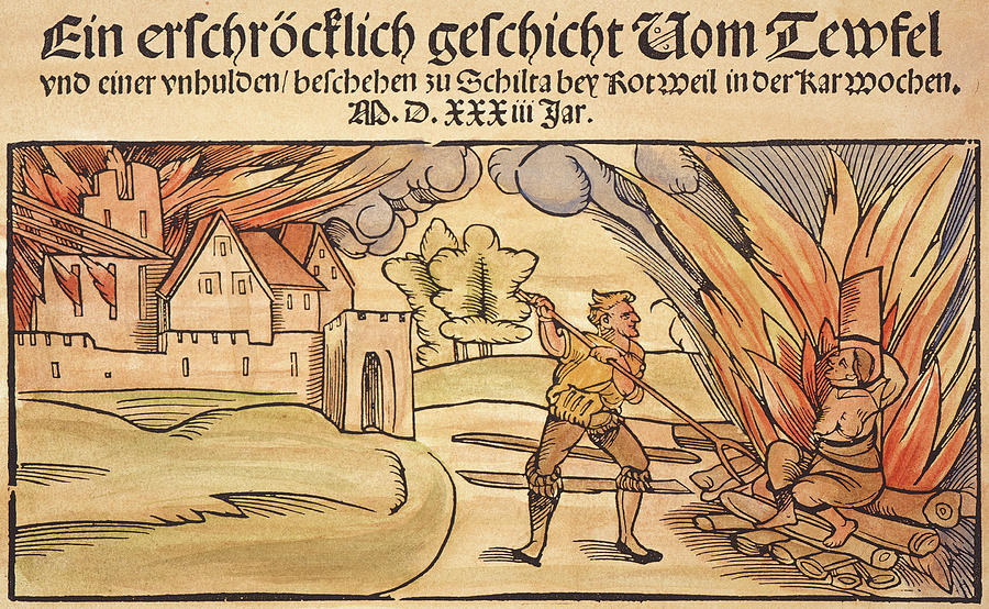 Witch Burning, 1533 Painting by Granger - Fine Art America