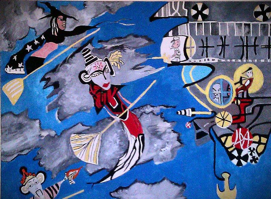 Witches Vs. Aliens Painting by Eric Levy - Fine Art America