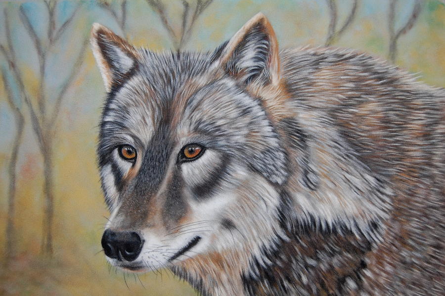 Wolf Painting by David Bennett - Pixels