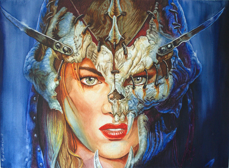 Wolf Mask Painting by Nigel Coe - Fine Art America