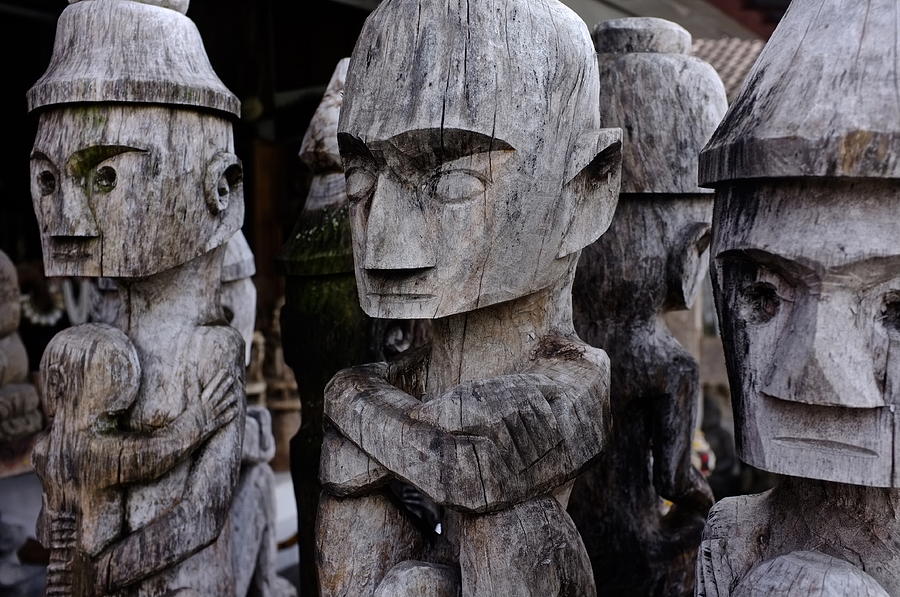 Wooden tribal figurines 3 Photograph by James Muecke | Fine Art America