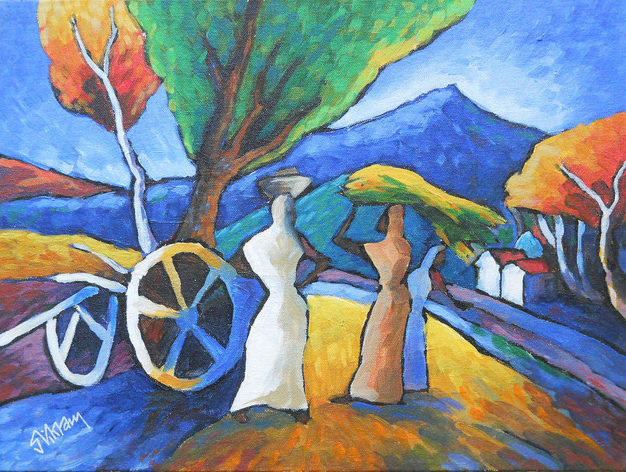 Work Break Painting by Vikram Sutar - Fine Art America