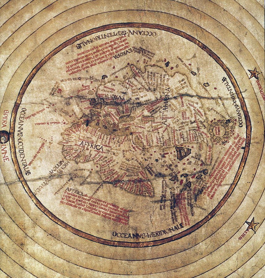 World Map, 1490s Painting by Granger - Pixels