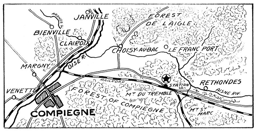 World War II Map, C1918 Painting by Granger - Pixels
