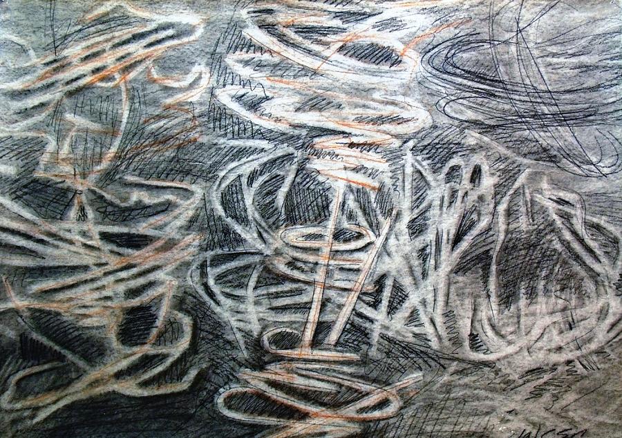 Wrapped forms Drawing by Ron Unger - Fine Art America