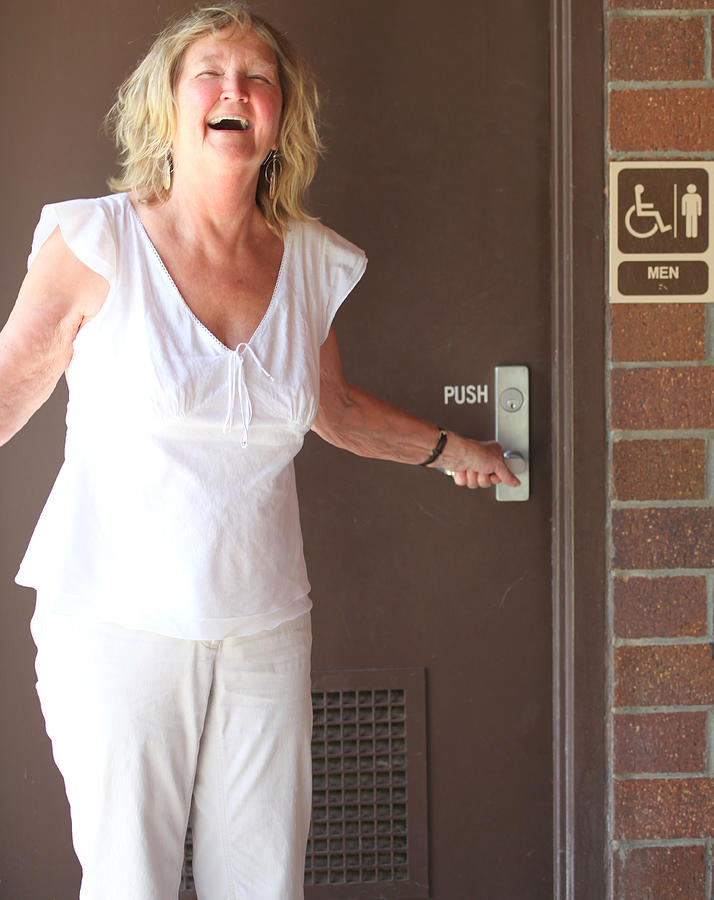 Wrong restroom. Photograph by Oscar Williams - Pixels