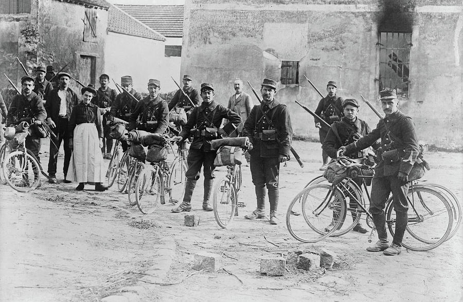 Wwi Cyclists, C1914 Photograph by Granger - Fine Art America