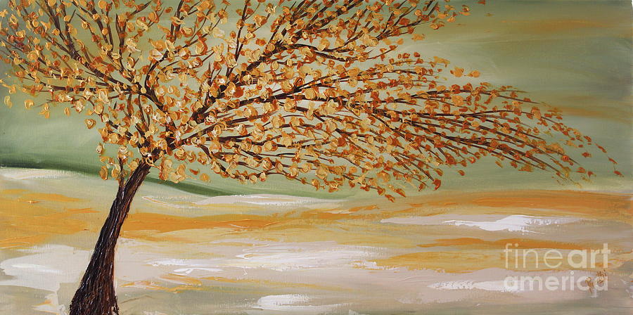 Yellow Tree Painting by Preethi Mathialagan - Fine Art America