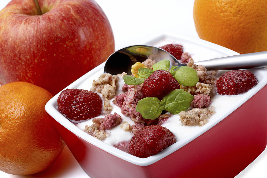 Yogurt with fruits Photograph by Radka Linkova - Pixels