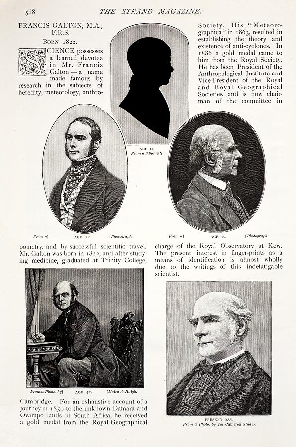 1897 Francis Galton British Eugenics by Science Photo Library