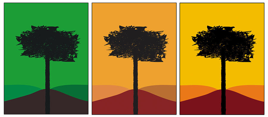 3 Trees Digital Art by John Mathias - Fine Art America