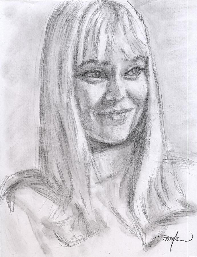 Agnetha #1 Drawing by Horacio Prada - Pixels