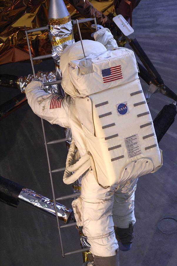 Astronaut Descending Lunar Module Ladder #1 by Science Photo Library