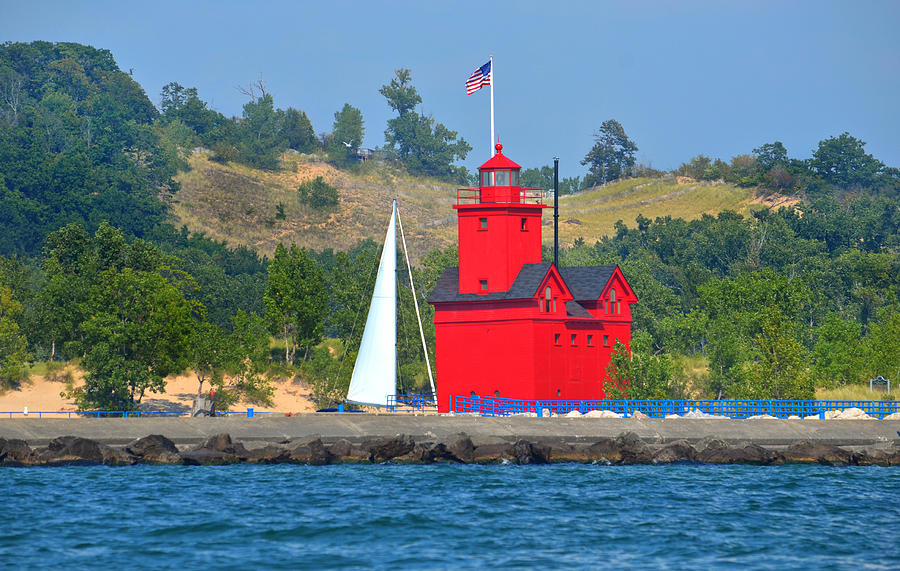Big Red Lighthouse #1 Photograph by Maria Dryfhout - Fine Art America