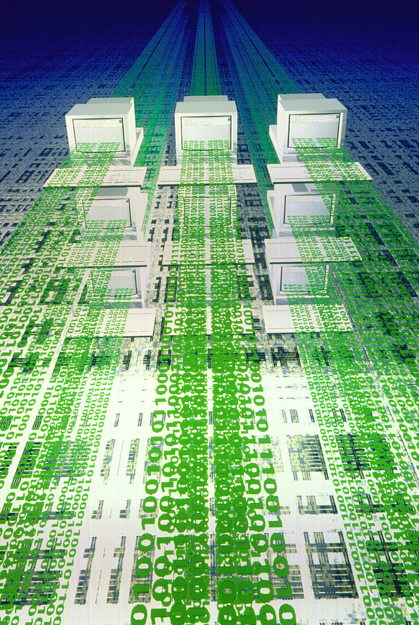 Information Superhighway: Computers & Binary Digit Photograph by Laguna ...