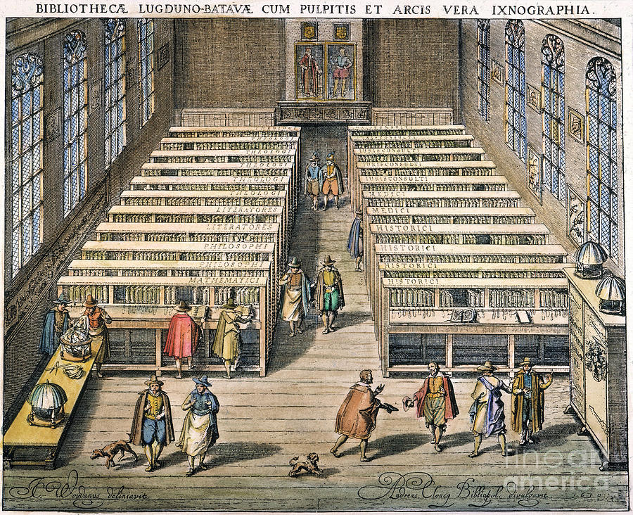 Leyden: Library, 1610 Photograph by Granger