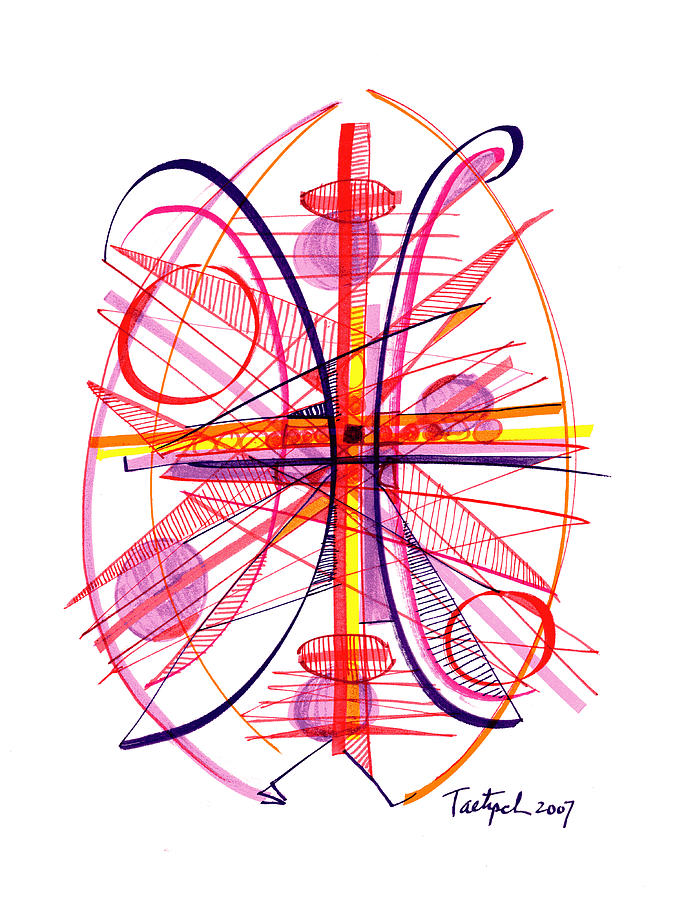 Modern Drawing 122 Drawing by Lynne Taetzsch - Fine Art America