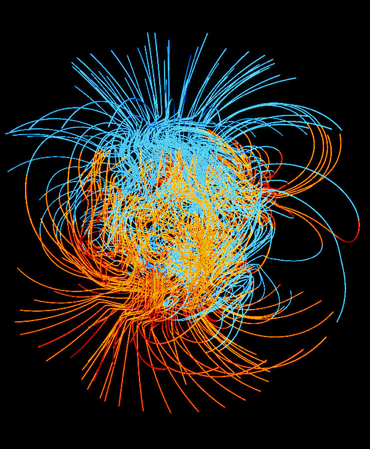 Simulation Of A Magnetic Field Reversal On Earth Photograph by G ...