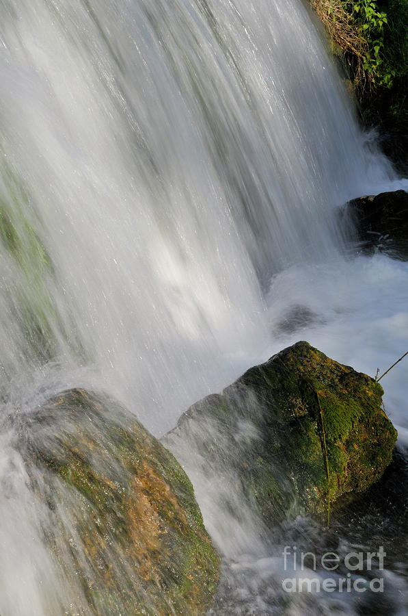 Waterfall and rocks Photograph by Sami Sarkis - Fine Art America