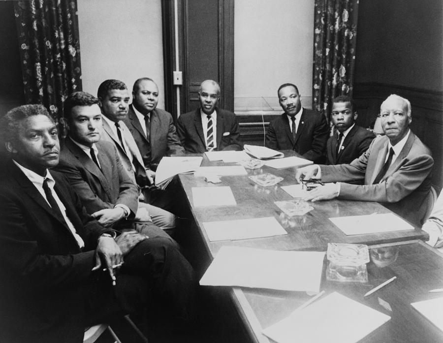 1964 Civil Rights Summit L To R Bayard Photograph by Everett | Fine Art ...