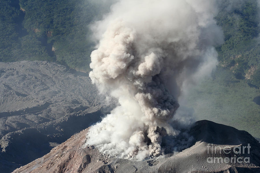 Eruption Of Ash Cloud From Santiaguito Photograph by Richard Roscoe ...