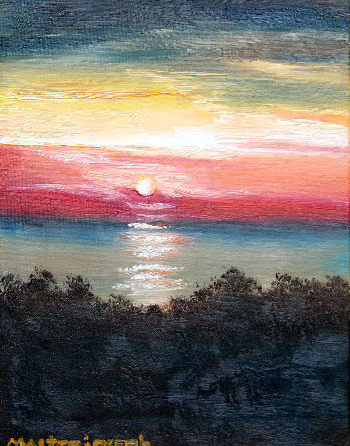 Sunset Painting by Anthony Masterjoseph - Fine Art America
