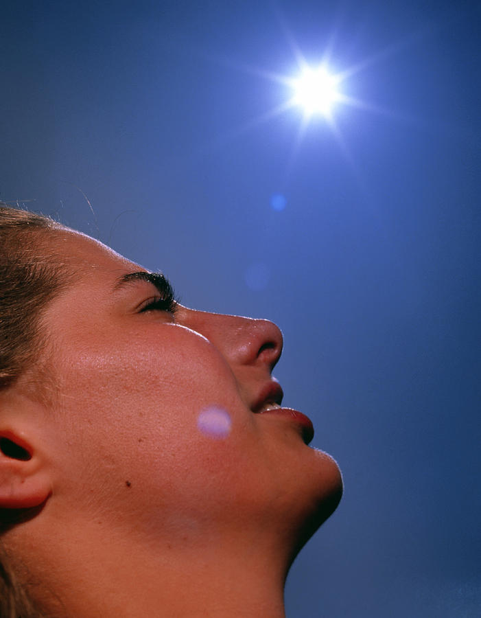Woman's Face With 'sun' Photograph by David Parker - Fine Art America