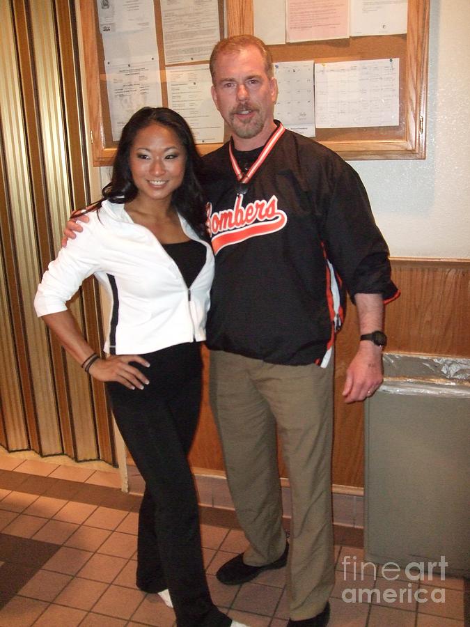 Womans World Champion Wrestler Gail Kim And Myself Photograph By Jim Fitzpatrick Fine Art America