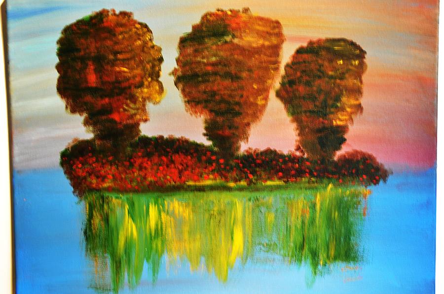 3 Trees Painting by Patrick McClellan - Fine Art America
