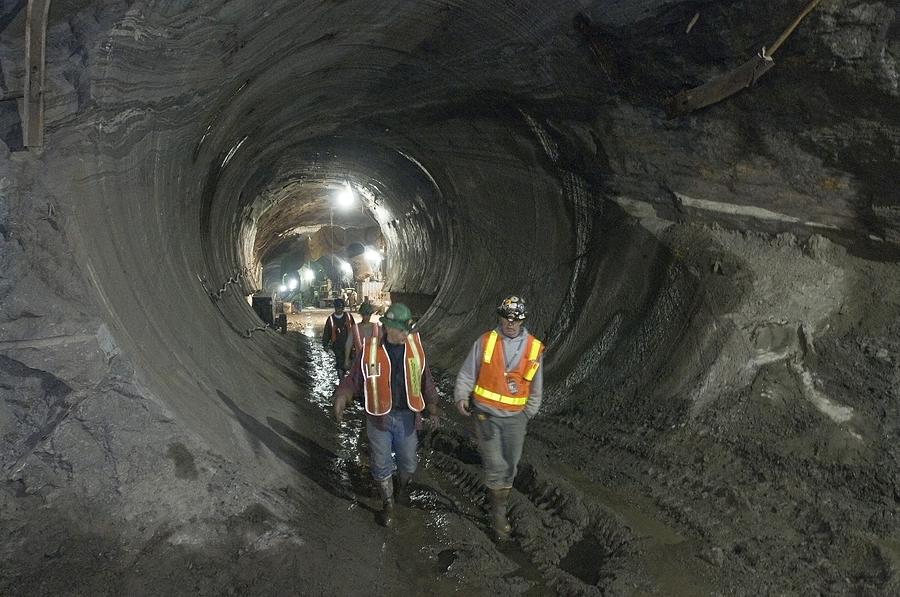 A Cavern Under Construction 100 Feet Photograph by Everett