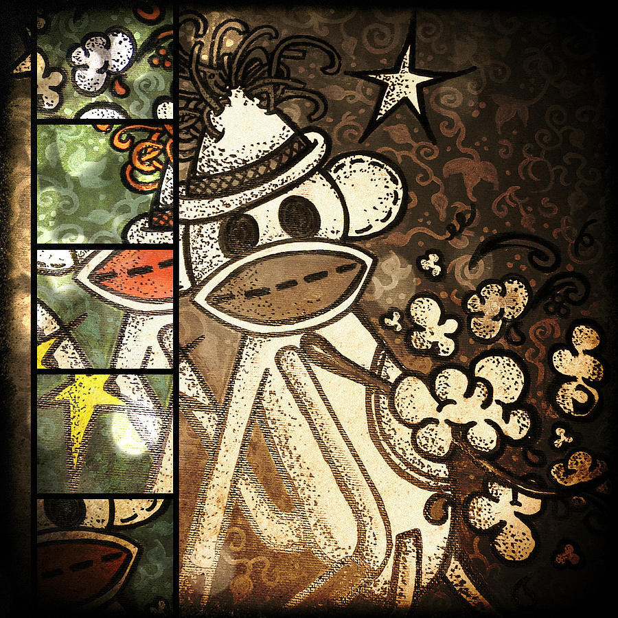 A Few Fading Multiple Monkey Personalities Mixed Media by Lauren Williamson