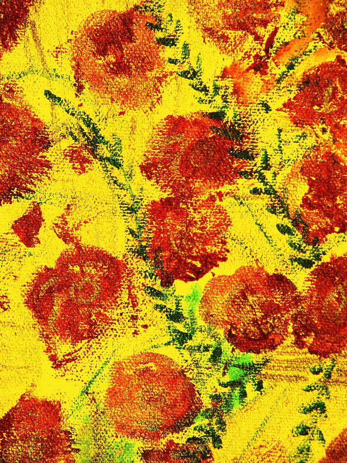 A Floral Pattern Painting by Forartsake Studio - Fine Art America