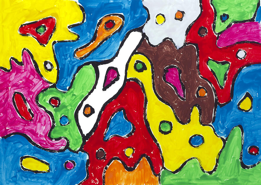 Abstract painted background Drawing by Aleksandr Volkov - Fine Art America