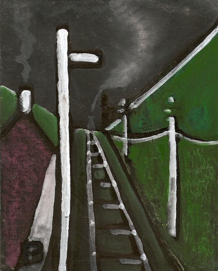 Abstract train Mixed Media by Peter McPartlin | Fine Art America