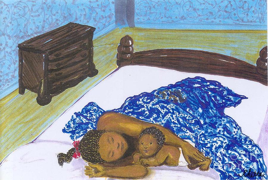 Afternoon Bonding Nap Painting by Rhetta Hughes - Pixels