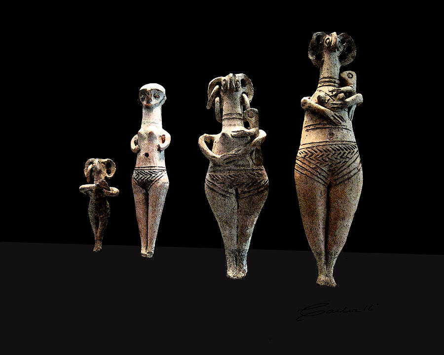 Ancient Fertility Pottery Digital Art By Charles Carlos Odom