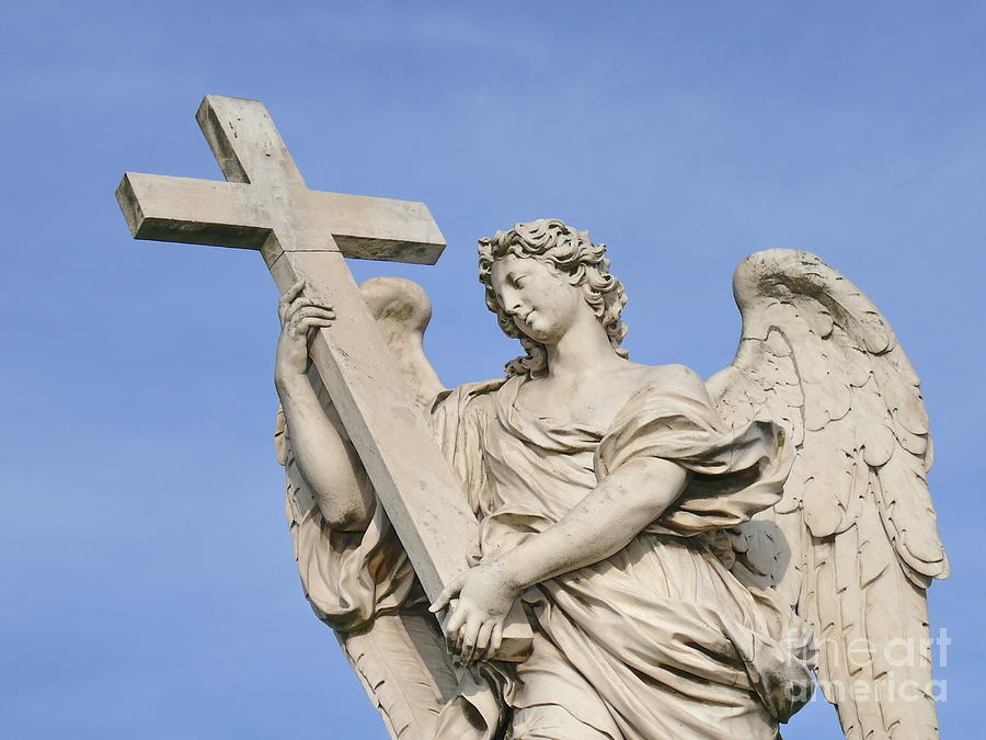 Angel with the cross Photograph by Marta Mirecka - Fine Art America