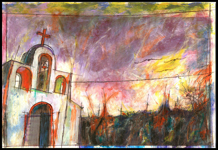 At the Violet Hour Mixed Media by Steven Mendelson - Fine Art America