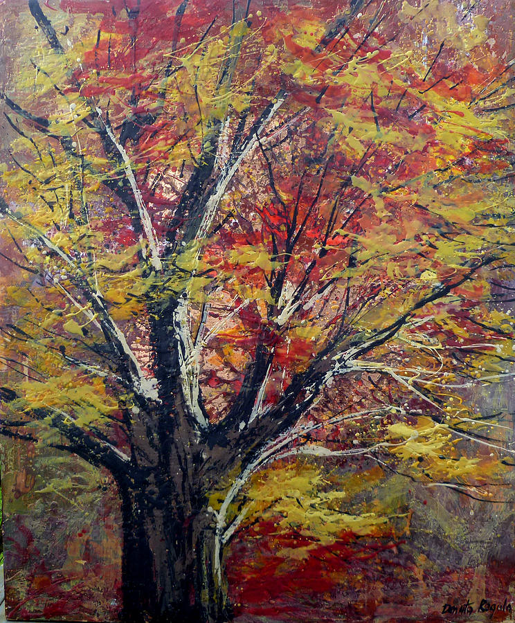 Autumn Tree Painting by Danuta Rogula - Fine Art America