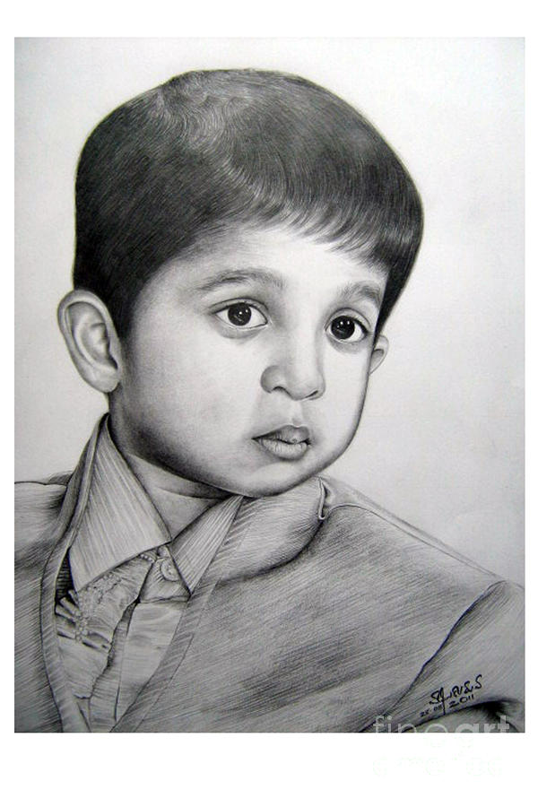 Babu. Drawing by Madhu Kuruva - Pixels