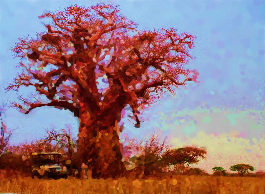 Baobab Tree Digital Art by Asbjorn Lonvig - Fine Art America