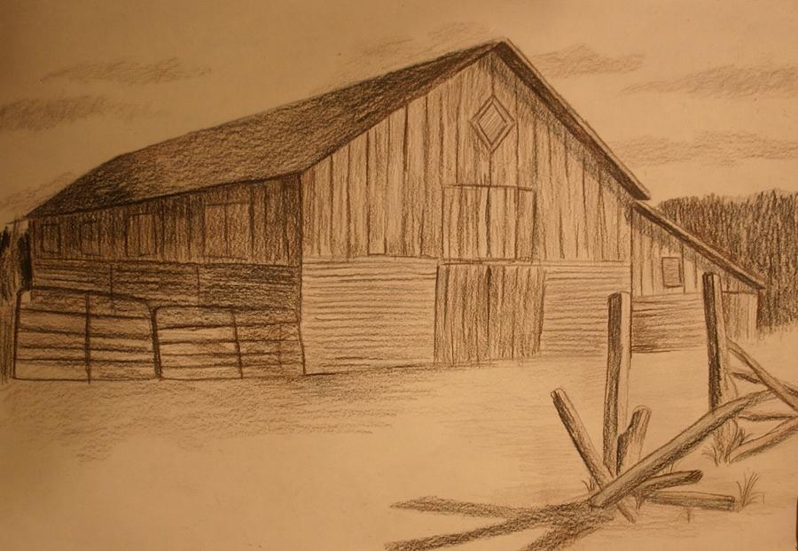 Barn Drawing by Dexter Blanton - Fine Art America